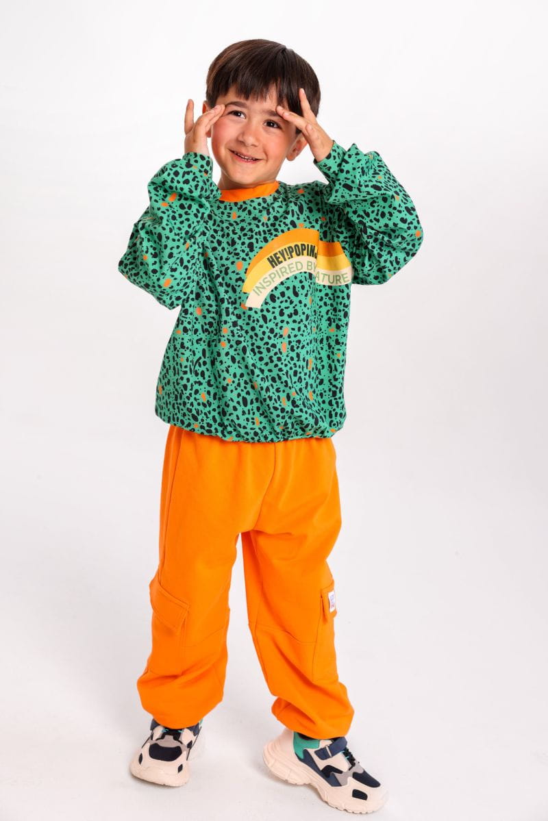 Hey Popinjay! | Bluza Alexa Jersey GREEN SPOTS Hey Popinjay! | PolkaBubu.pl